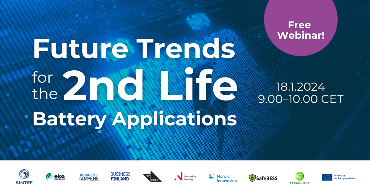 Future Trends for the 2nd Life Battery Applications - SINTEF